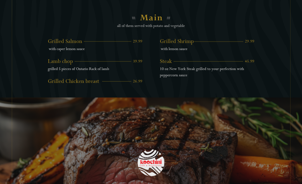 FOOD MENU – koochini