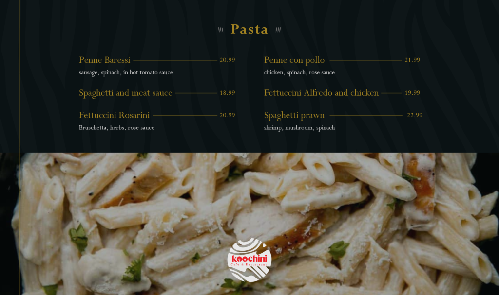FOOD MENU – koochini